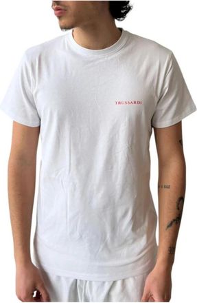 Trussardi Herren Geb&uuml;rstetes T-Shirt - - Tops - Herren - Wei&szlig; - L
