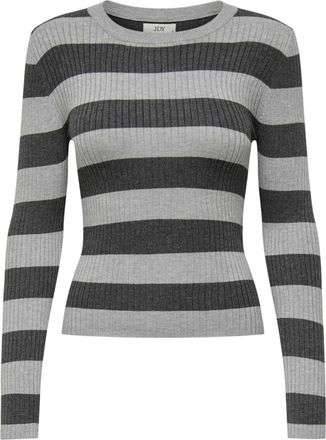 Jacqueline de Yong Pflaumenfarbener Rundhalspullover Damen - - Knitwear - Damen - Grau - L