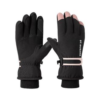 Generic Gants dhiver chauds pour &eacute;cran tactile pour femme - Doublure en polaire - Gants thermiques pour femme - Moufles pour textos, ski, plein air, BK2., tai