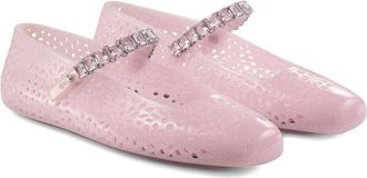 Jimmy Choo London Perforated Jelly Ballet Flat - Pink