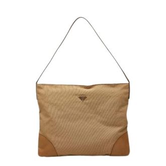 Prada Pre-owned Canvas Shoulder Bag - - Pre-owned - Damen - Beige - ONE SIZE