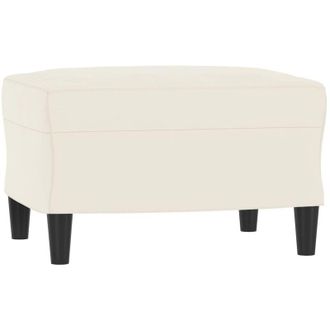 vidaXL Repose-pied Cr&egrave;me 60x50x41 cm Velours Vidaxl