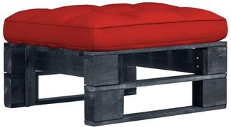 vidaXL Pouf palette de jardin noir bois de pin impr&eacute;gn&eacute; Vidaxl