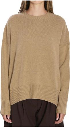 Allude Femme, Pulls, Beige, Taille: 38 FR Pull ras du cou en cachemire