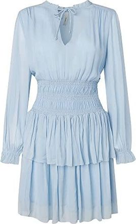 Pepe Jeans London Lucie Robe, Bleu (Dazed Blue), L Femme
