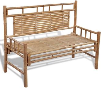 vidaXL Vidaxl - Banc de jardin en bambou 120 cm - R&eacute;sistant aux intemp&eacute;ries - Confort optimal avec dossier - Facile &agrave; nettoyer - Pour terrasses et balcons