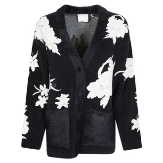 Forte_Forte Der Lotus Chenille Jacquard Cardigan - - Knitwear - Damen - Schwarzk - S