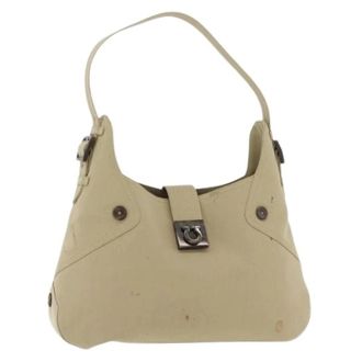 Ferragamo Pre-owned Canvas Shoulder Bag - - Pre-owned - Damen - Beige - ONE SIZE