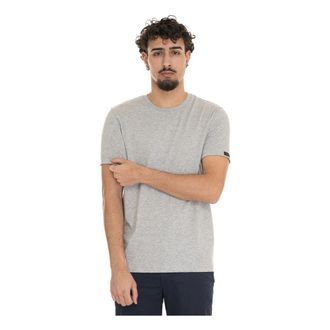 Fay Casual Baumwoll-T-Shirt mit Armlogo - - Tops - Herren - Grau - 3XL