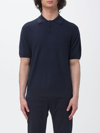Canali Polo Homme couleur Bleu