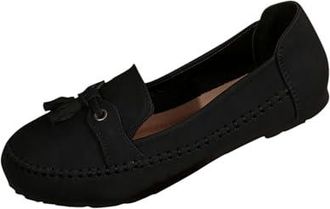 Generic Mocassins plats d&eacute;contract&eacute;s &agrave; enfiler pour femme, couleur unie, confortables, &eacute;l&eacute;gants, l&eacute;gers, respirants, classiques, chaussures de travail, bureau