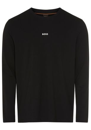 Boss Orange by Hugo Boss Langarmshirt BOSS ORANGE TChark, Herren, Gr. XXL, schwarz, Web, Obermaterial: 96% Baumwolle, 4% Elasthan, unifarben, regular fit normal, Rundhals, abg