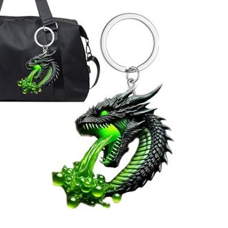 Generic Cha&icirc;ne d de dragon - Porte-cl&eacute;s animal | Pendentif avec porte-cl&eacute;s, adorable porte-cl&eacute;s avec breloque dragon, accessoire de sac &agrave; main avec porte-cl&eacute;s