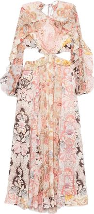 Zimmermann Daylight Billow Ruffled Cutout-detail Floral-print Maxi Dress