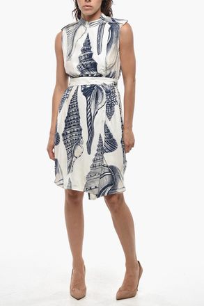 Stella McCartney &Auml;rmelloses Kleid ANDREA aus Seide mit Muster und G&uuml;rtel Stella McCartney