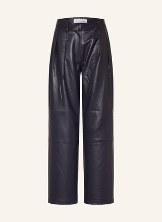 Frankie Shop Hose Jeva In Lederoptik blau
