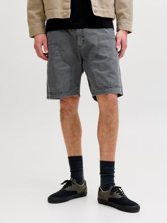 Jack & Jones Bermudas JACK & JONES JPSTTONY PAINTER SHORT 017 MID, Herren, Gr. XXL, N-Gr, iron gate, Web, Obermaterial: 100% Baumwolle, unifarben, relaxed fit, Hos