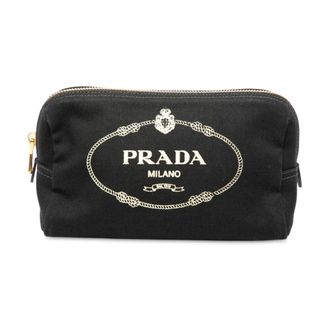Prada Pochette cosm&eacute;tique en toile Pre-owned - Femme - Pre-owned - Noir - Taille: ONE Size