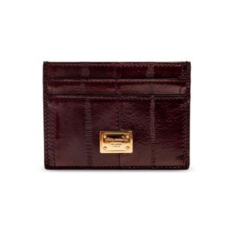 Dolce & Gabbana Porte-cartes en cuir avec logo - Femme - Accessoires - Rouge - Taille: ONE Size