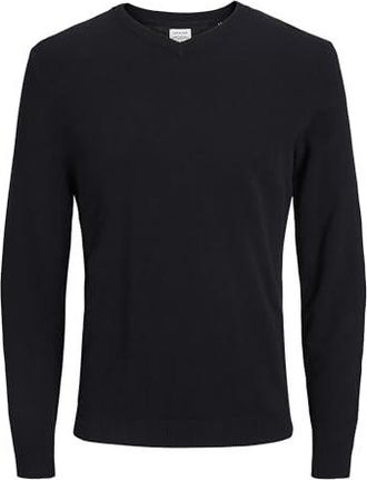 Jack & Jones Pull en Maille Col en V Black S Black S