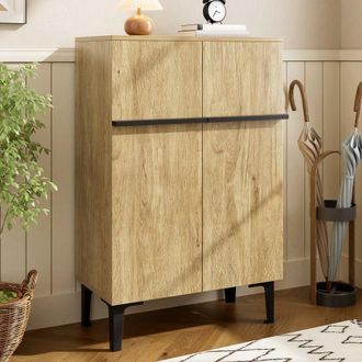 Generic Moderner zweit&uuml;riger Schuhschrank - Gro&szlig;es Fassungsverm&ouml;gen und verstellbare Regale, platzsparendes Design (95 &times; 60 &times; 34,5 cm) f&uuml;r den Eingang