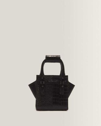 Dr. Martens Xsmall Croc Emboss Leder Tote Bag in Schwarz