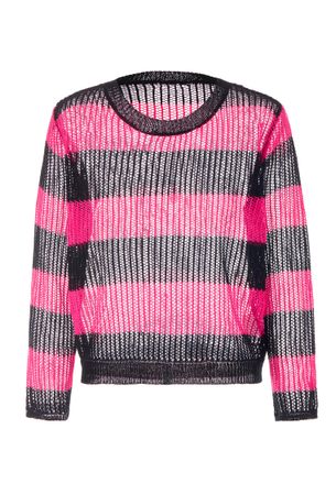 Mymo Pullover Frauen schwarz rosa