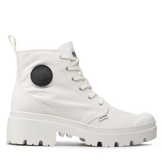 Palladium Schn&uuml;rstiefeletten Palladium Pallabase Twill 96907-116-M Wei&szlig;