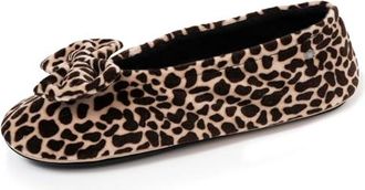 Isotoner Chaussons pantoufles Ballerines femme ultra confortable, détail grand noeud