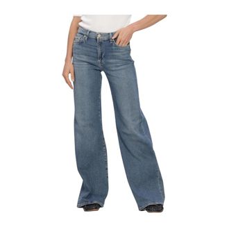 7 For All Mankind Lotta Wide Leg Jeans - Femme - Jeans - Bleu - Taille: W26