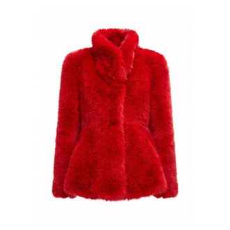Cesare Gaspari Veste en fausse fourrure - Femme - Vestes - Rouge - Taille: 40 FR