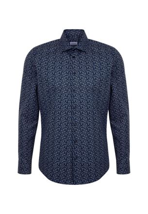 Seidensticker Herren Extra Slim Fit Langarm Hemd, Dunkelblau, 42