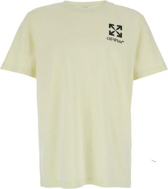 Off-white Homme, Tops, Jaune, Taille: XL T-Shirt Ras du Cou