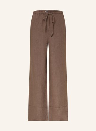 Mrs & Hugs Mrs & Hugs Marlenehose Aus Leinen beige
