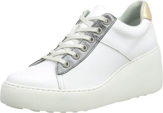 FLY London Fly London Damen Delf580fly Sneaker, White Graphite Gold, 41 EU