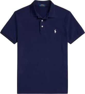 Ralph Lauren Homme, Tops, Bleu, Taille: XL Polo bleu marine Custom Slim Fit