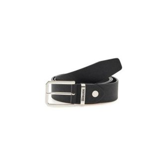 Blauer Italienischer Lederg&uuml;rtel Schwarz Saffiano - - Accessories - Herren - Schwarzk - 105 CM