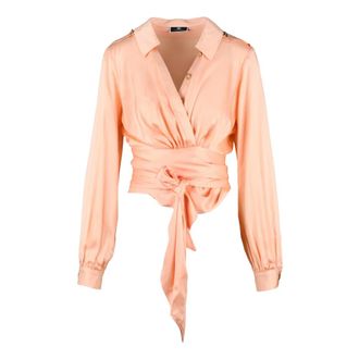 Elisabetta Franchi Camicia Corta Incrociata - - Blouses & Shirts - Damen - Rosa - S