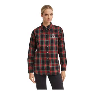 Ralph Lauren Femme, Blouses et Chemises, Multicolore, Taille: 36 FR Chemise &agrave; carreaux rouge - vert