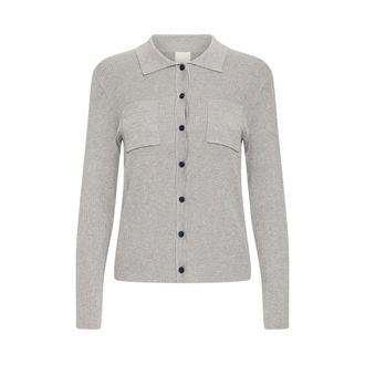 Ichi Ichi, Damen, Strickwaren, Grau, LGr&ouml;&szlig;e