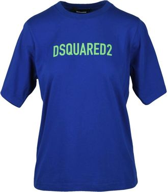 Dsquared2 Femme, Tops, Bleu, Taille: 38 FR T-Shirt