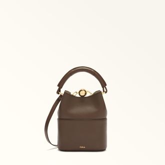 Furla Sfera Mini-tasche L Espresso Braun Doppeltes Napoli-kalbsleder Damen