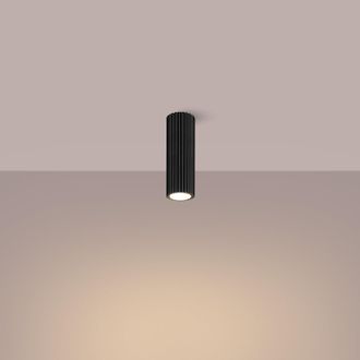 Sollux Lighting Deckenlampe Deckenleuchte Deckenstrahler Lampe Decke Aluminium LED-Gl&uuml;hbirne 3000K warmes Wei&szlig; Licht 1 Flammig 6,5 x 6,5 x 20 cm GLOOW Schwarz