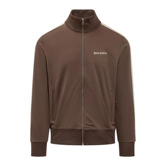 Palm Angels Klassische Logo-Trainingsjacke - - Sweatshirts & Hoodies - Herren - Braun - S