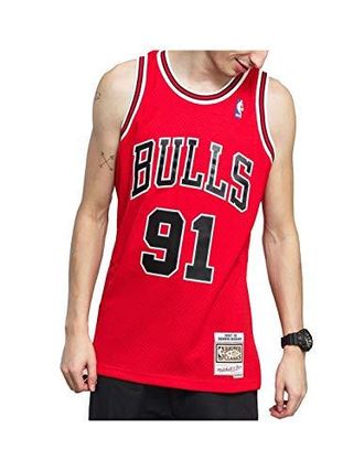 Mitchell & Ness NBA Swingman Road Jersey Chicago Bulls 97-98, Dennis Rodman, Fuchsia, XXL