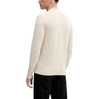 Tommy Hilfiger Logo-Print Organic Cotton Sweatshirt - Beige