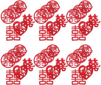 BESPORTBLE TOGEVAL 120 St&uuml;ck Hochzeit Konfetti Tischdekoration aus Rei&szlig;festem Vlies mit Rotem Doppel Xi Zeichen Romantisches Party Streukonfetti f&uuml;r Hochzeitsfei