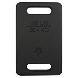 Yes4All CMJ4 Gusseisen Ruck Plate Gewichte, 20,4 KG | 45 PFUND, Schwarz - Einzeln