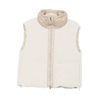 Herno Femme, Vestes, Blanc, Taille: 38 FR Gilet orn&eacute; de sequins