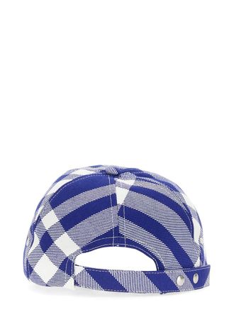 Burberry 8079477_B7369 Tartan Pattern Baseball Cap - Purple